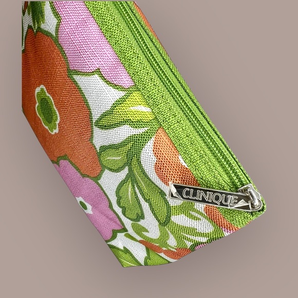 Clinique | Bags | 525clinique Floral Cosmetic Pouch | Poshmark